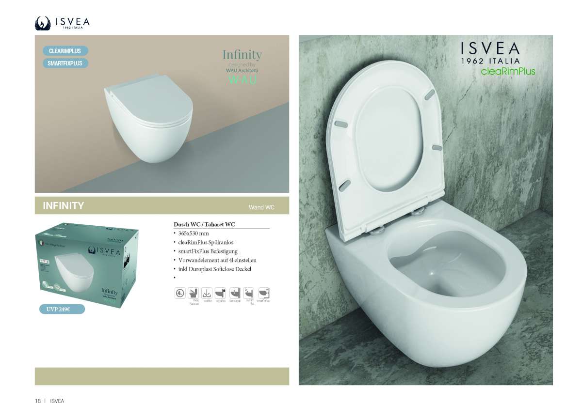 Isvea Infinity Clearim Plus Dusch WC Set | HOMEBAD - Badshop ...